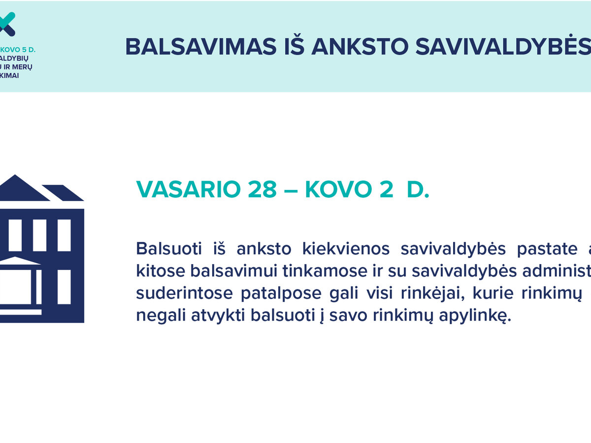 Informacija apie išankstinį balsavimą Visagine | Visagino savivaldybė