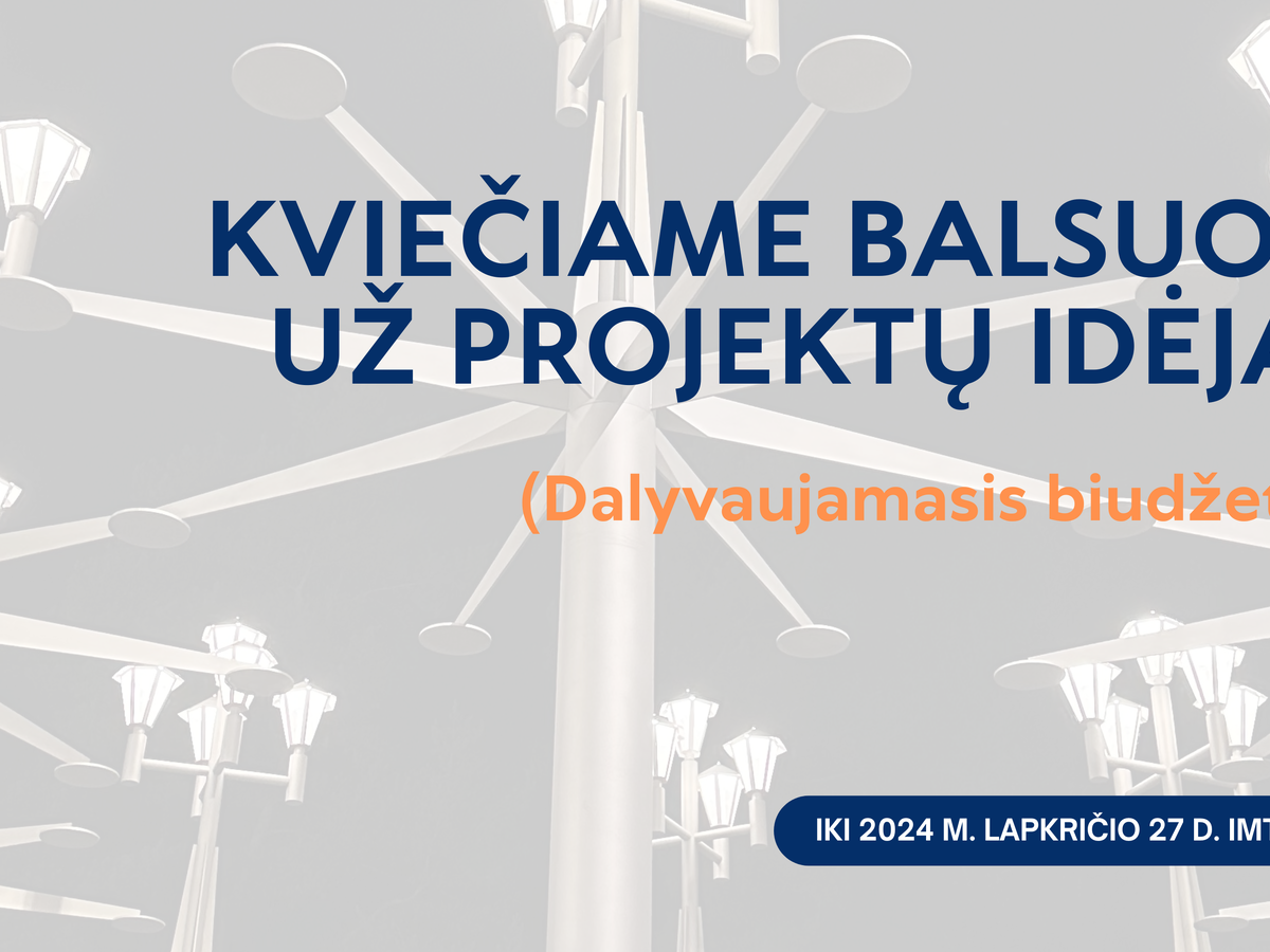 Kviečiame balsuoti už projektų idėjas (dalyvaujamasis biudžetas ...